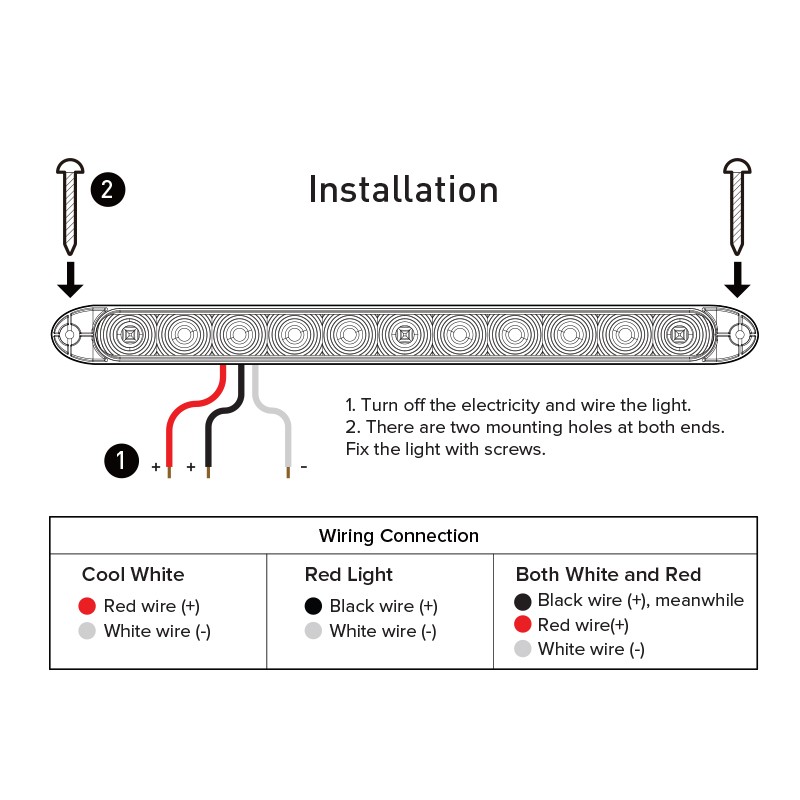 12V LED Side Marker Tail RV, LED Rear Indicator Caravan, LED Cool White ...