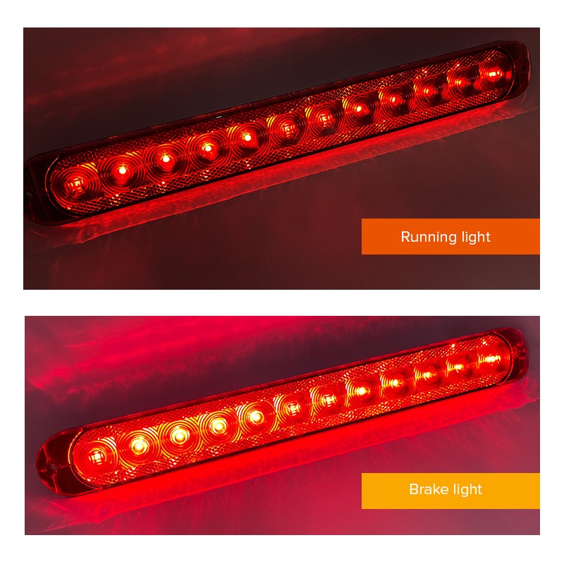 12V Red Rear Indicator Truck Van, LED Tail Lamp Exterior Waterproof RV ...