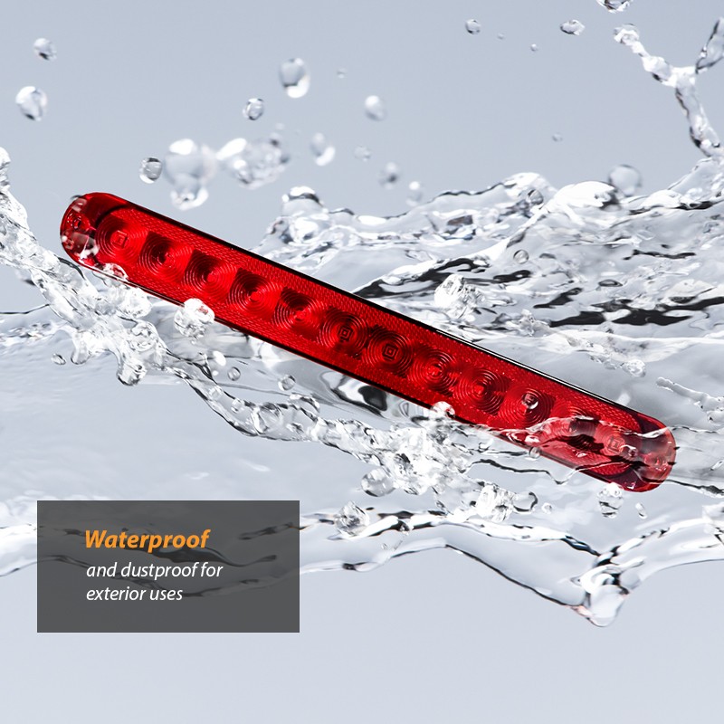 12V Red Rear Indicator Truck Van, LED Tail Lamp Exterior Waterproof RV ...
