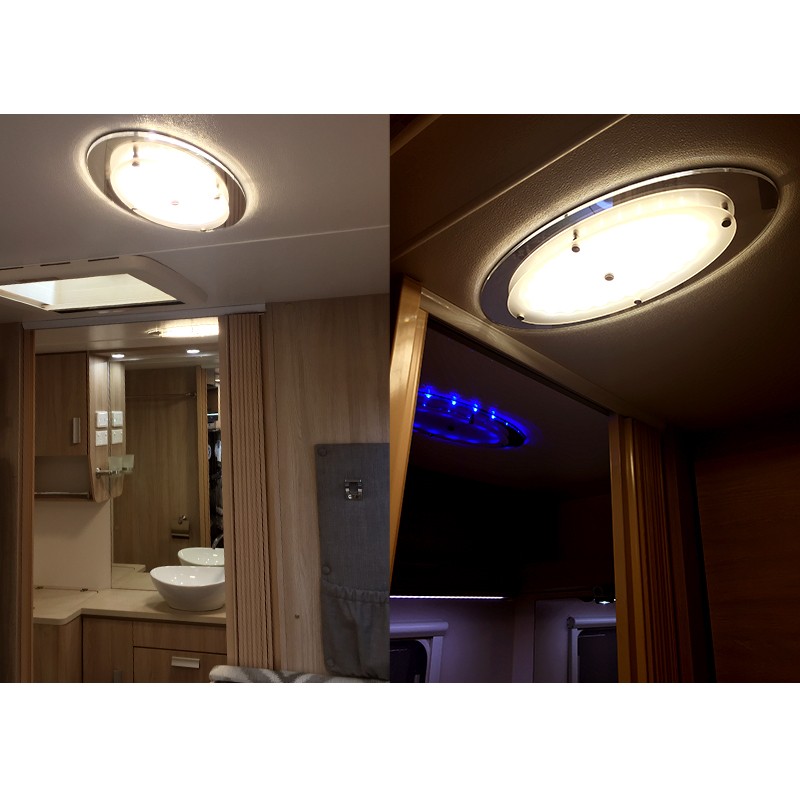 12V ceiling light dimmable motorhome, LED oval roof lamp memory RV, 12v ...