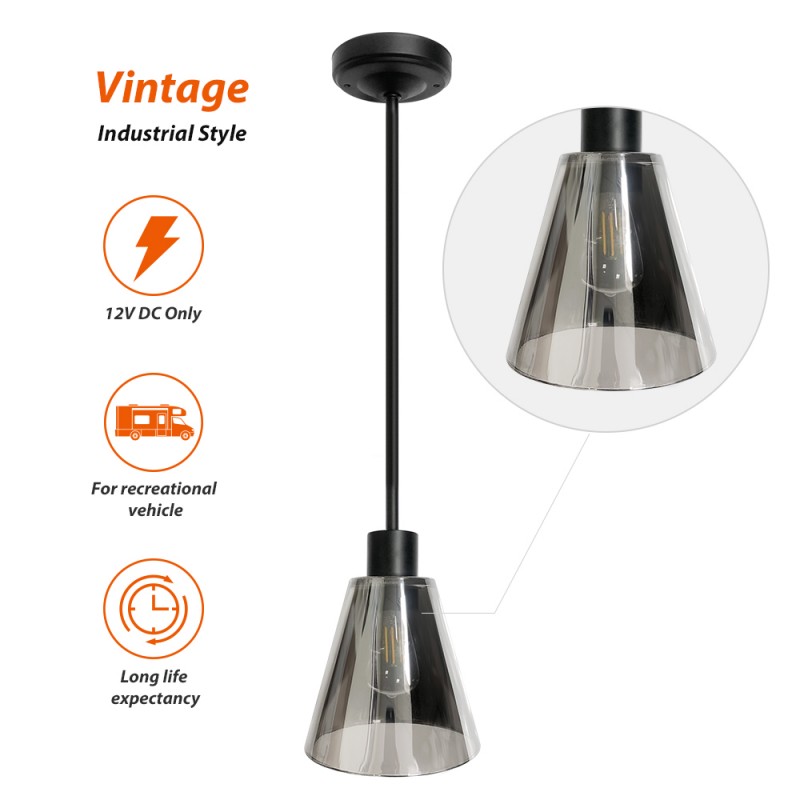 12v LED Vintage Roof Lamp Bedroom RV Coach, Interior Dinette Ceiling ...