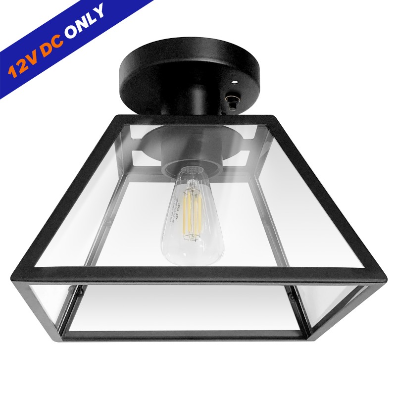 vintage LED pendant light, 12v interior ceiling light fixture, retro ...