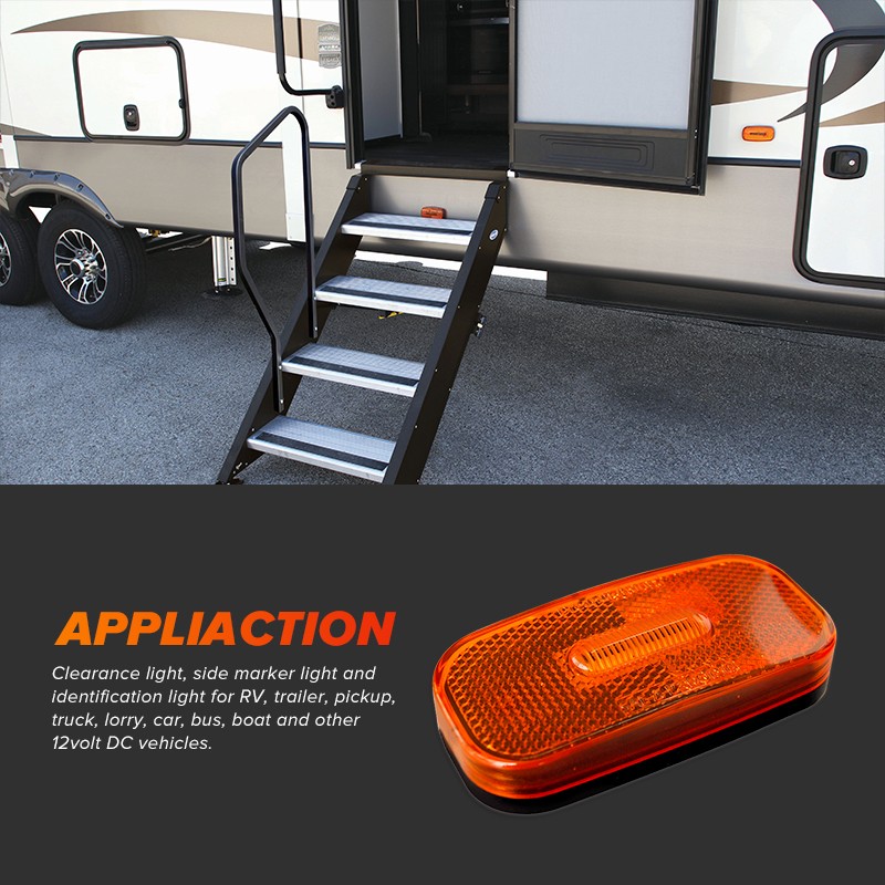 12V LED side lamp exterior motorhome, LED clearance lamp boat RV, 12V ...